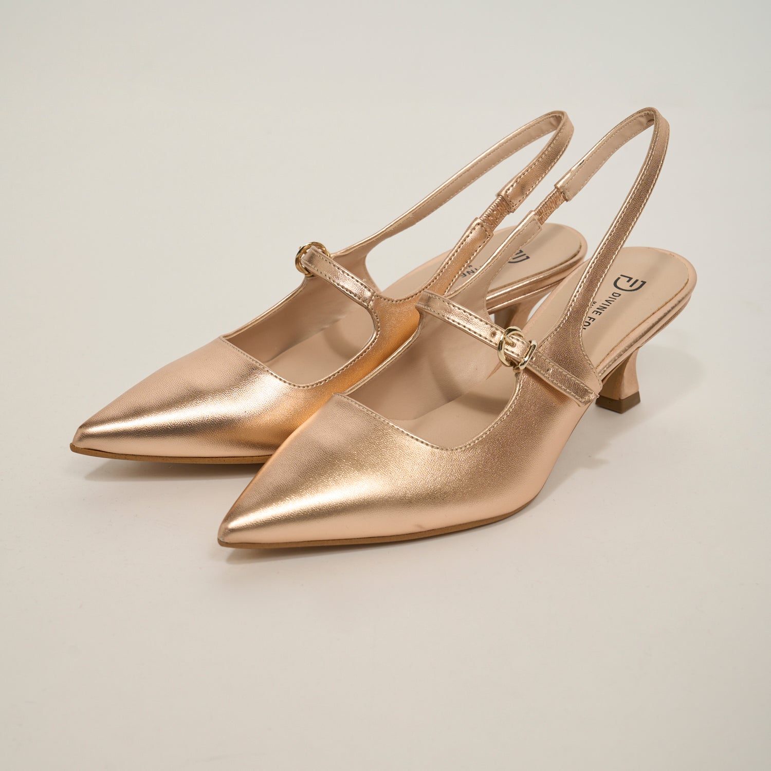 DIVINE FOLLIE - SCARPA CHANEL CINTURINO - LAMINATO CIPRIA