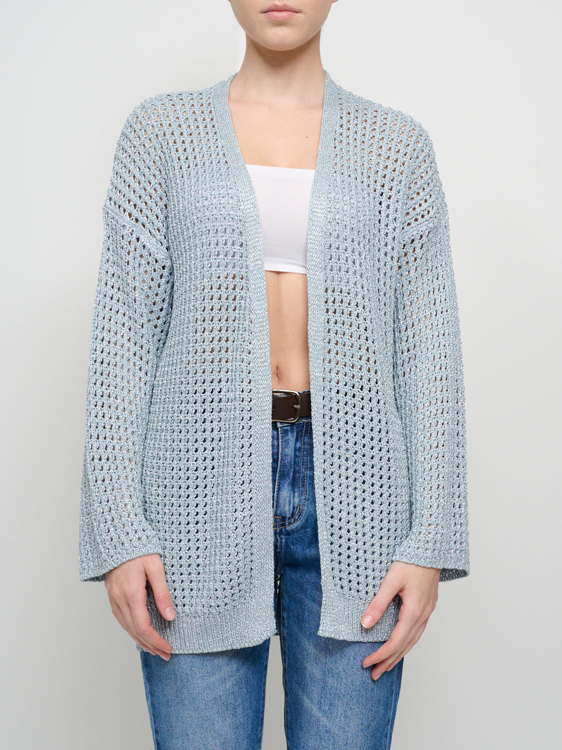 IDENTITY - SPOLVERINO RETE LUREX - CELESTE