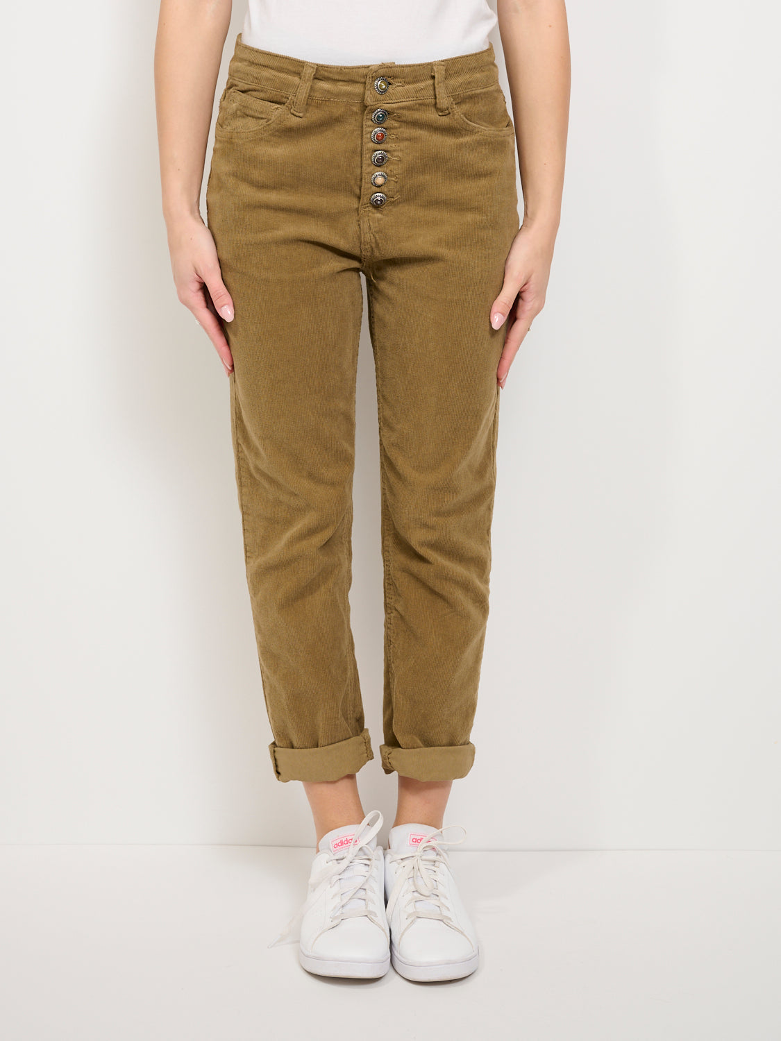 IDENTITY - PANTALONE BOTTONI GIOIELLO - CAMEL