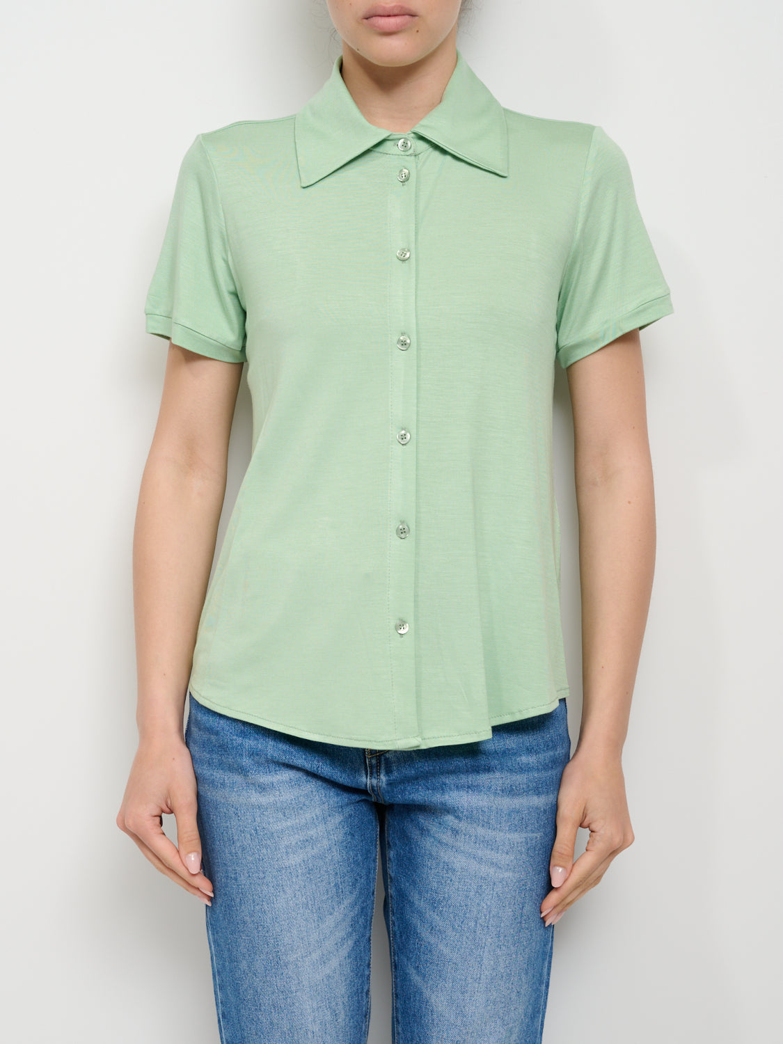 DIXIE - CAMICIA MEZZA MANICA - VERDE ACQUA